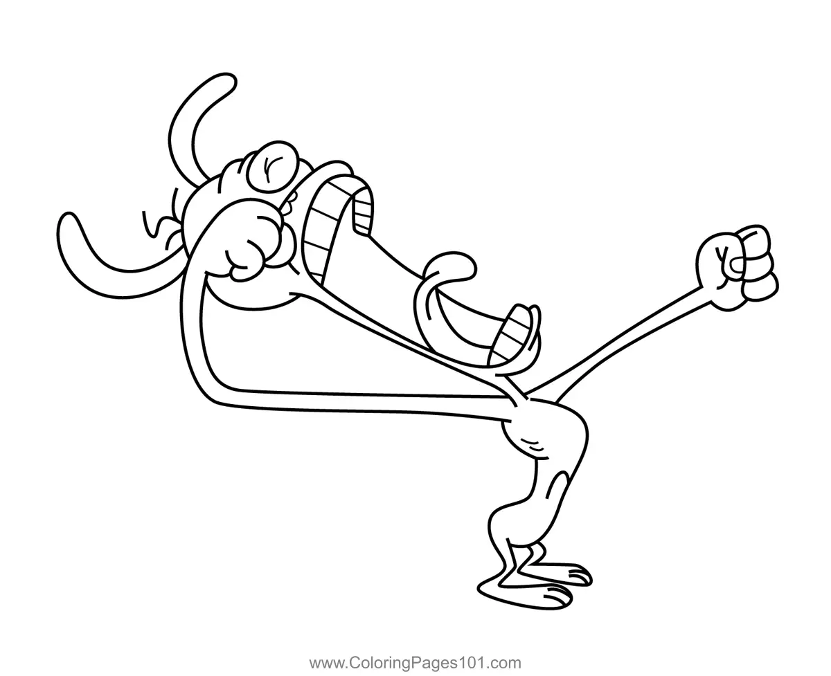 Ren Höek Yawning The Ren & Stimpy Show Coloring Page for Kids - Free ...