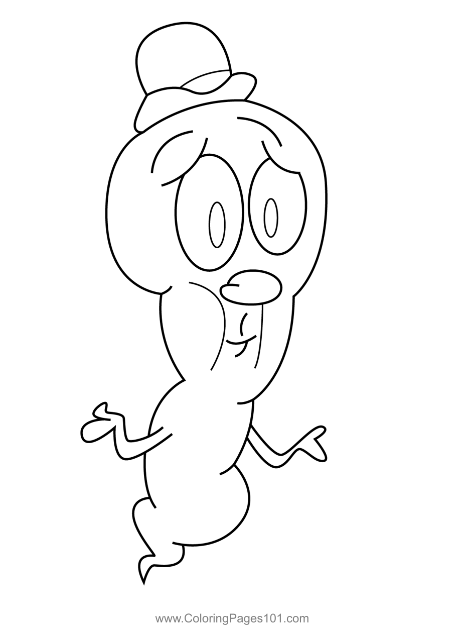 The Ghost The Ren & Stimpy Show Coloring Page for Kids - Free The Ren ...