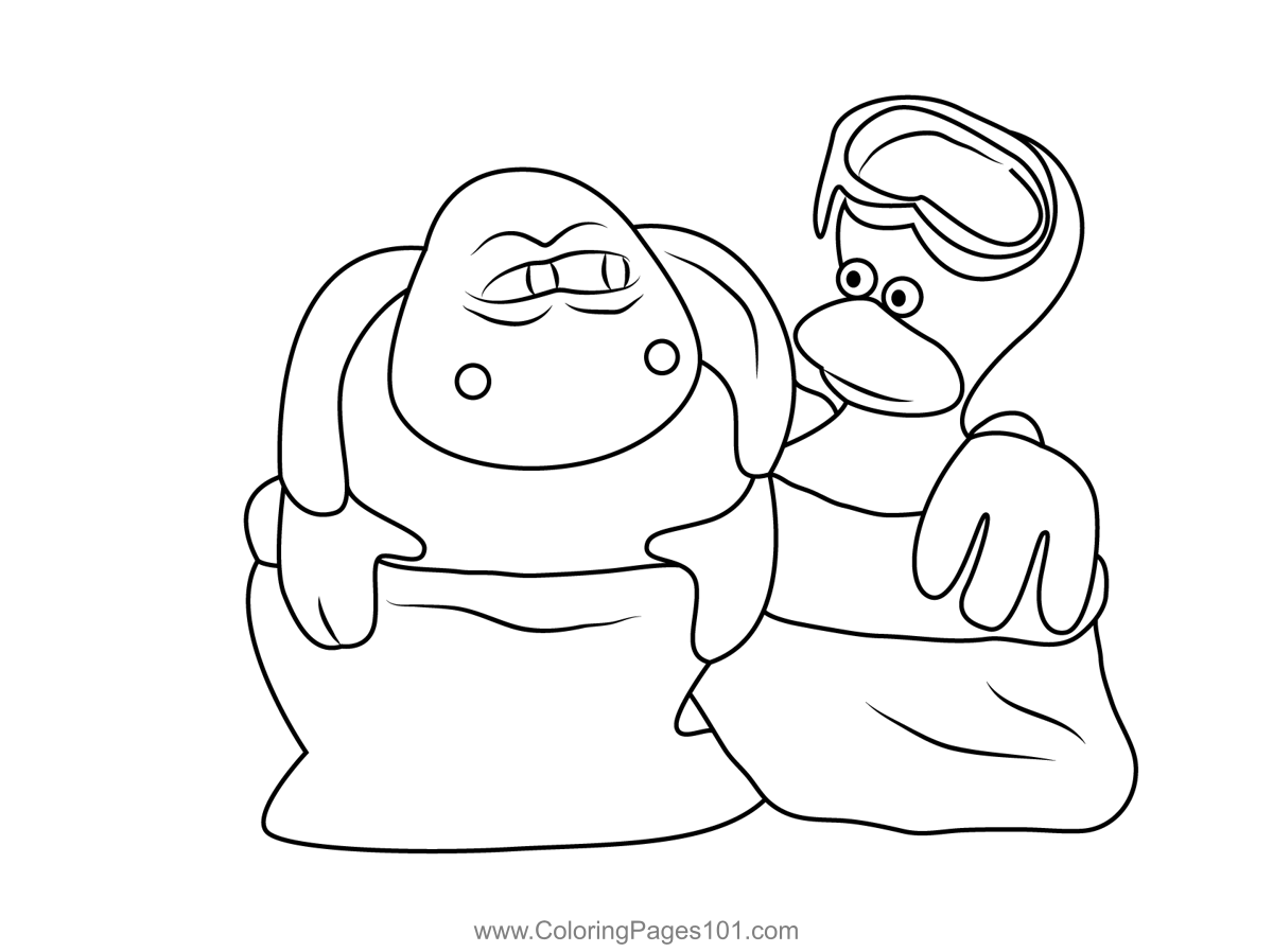 Timmy And Yabba Coloring Page for Kids - Free Timmy Time Printable ...