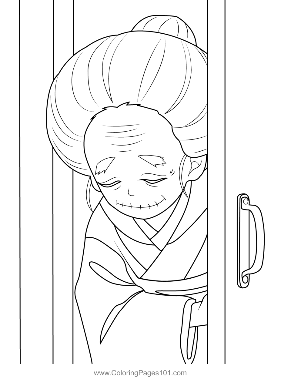 Hisa Demon Slayer Coloring Page for Kids - Free Demon Slayer Printable ...