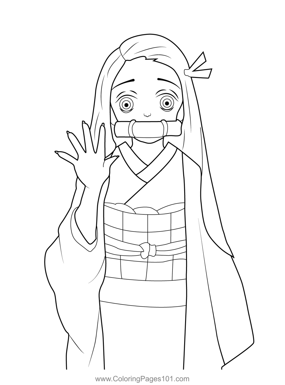 Nezuko kamado Demon Slayer Coloring Page for Kids - Free Demon Slayer ... Nezuko kamado Demon Slayer Coloring Page for Kids - Free Demon Slayer ...
