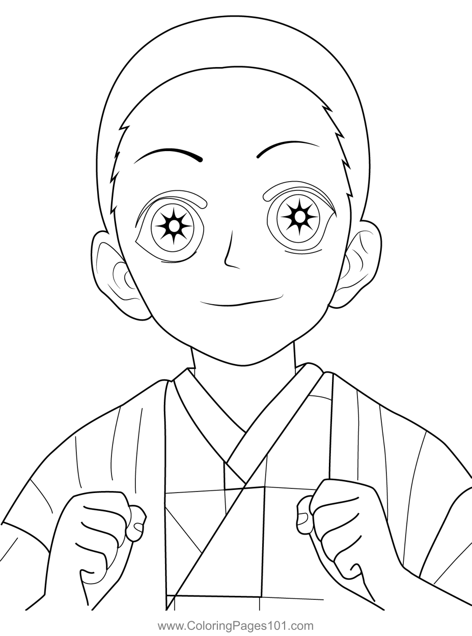 Shigeru Kamado Demon Slayer Coloring Page for Kids - Free Demon Slayer ...