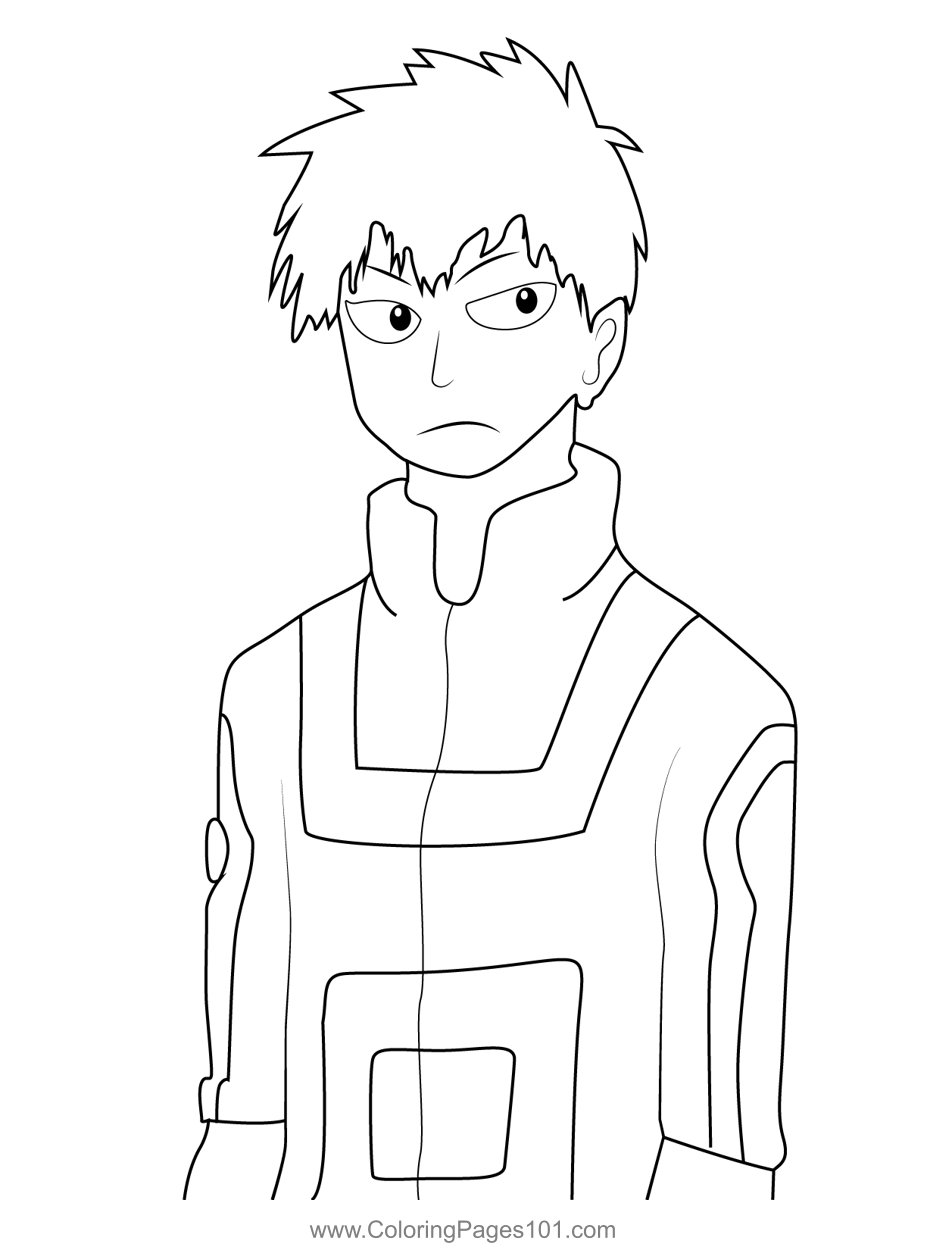 Sen Kaibara Physical Education Uniform My Hero Academia Coloring Page ...