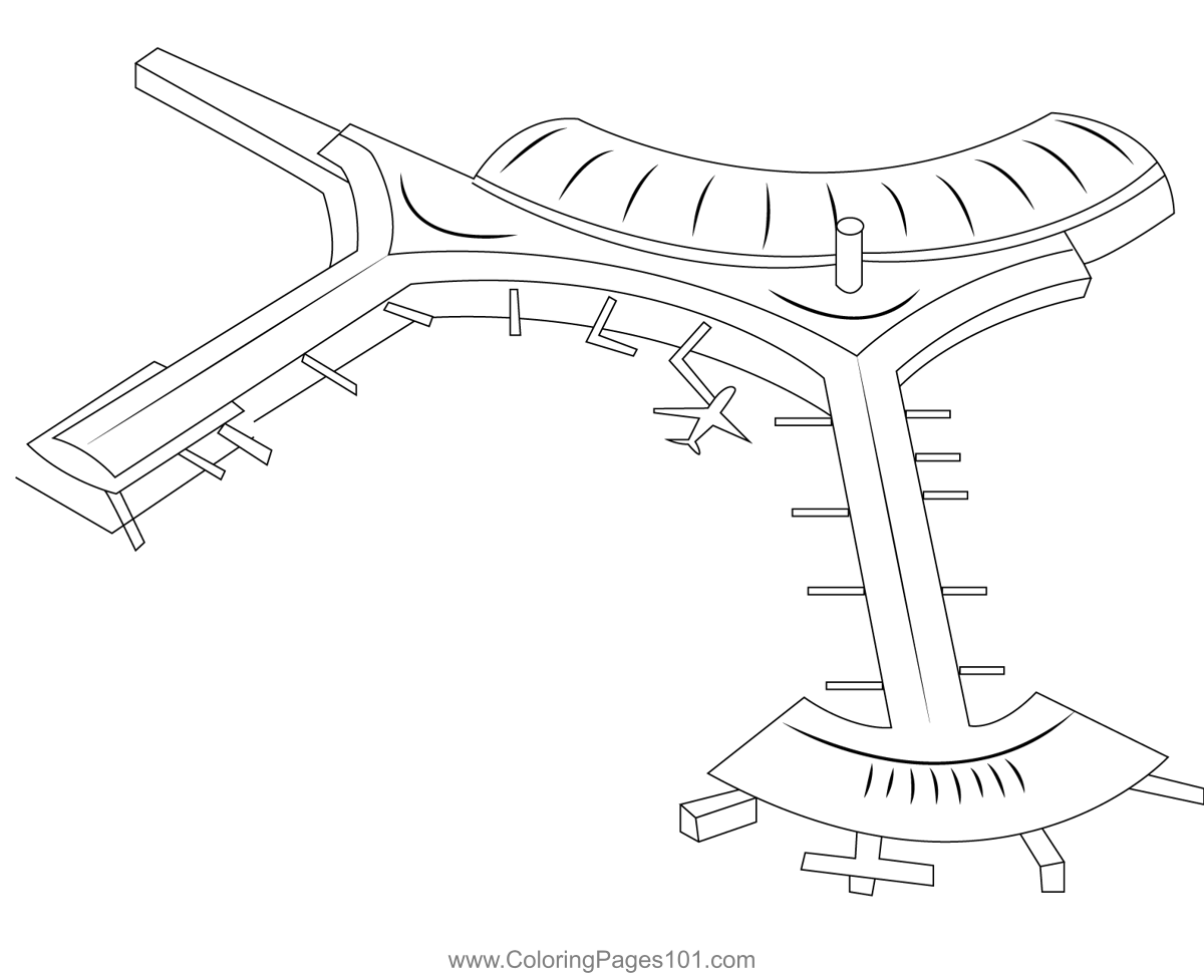 Lester B. Pearson International Airport Coloring Page for Kids - Free ...