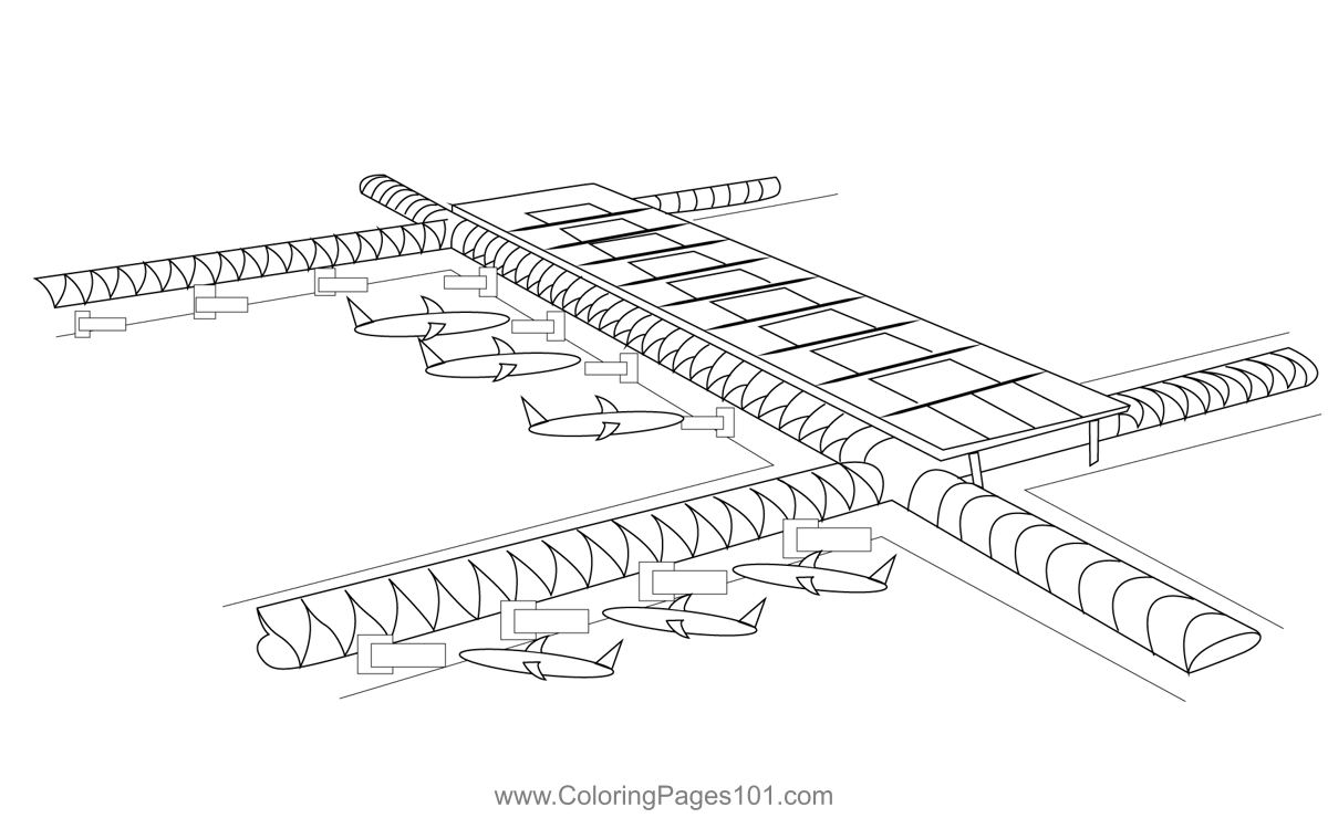 Suvarnabhumi Airport Terminal Coloring Page for Kids - Free Thailand ...
