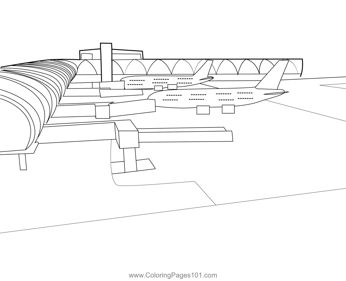 Suvarnabhumi Bangkok Airport Coloring Page for Kids - Free Thailand ...