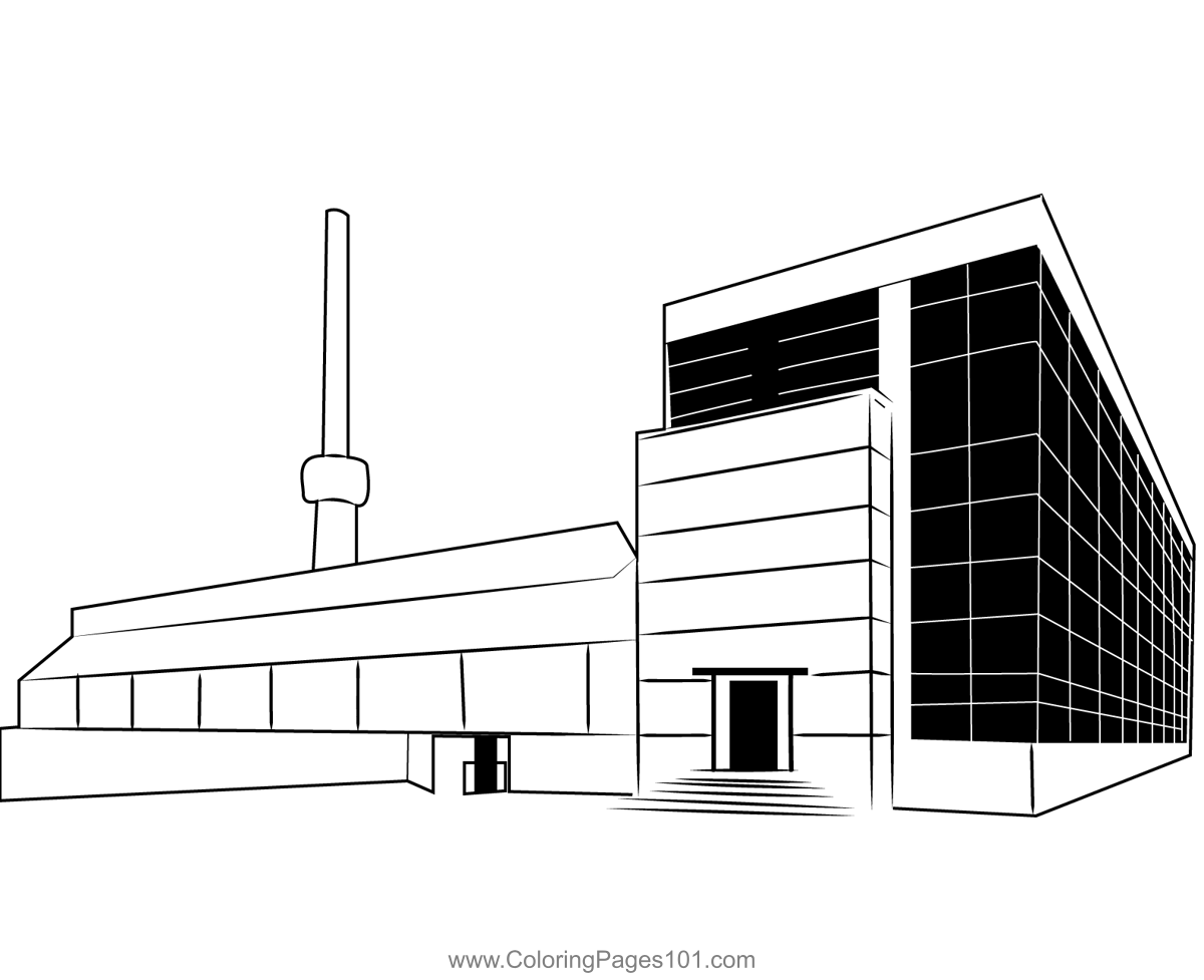 Factory 7 Coloring Page for Kids - Free Factories Printable Coloring ...