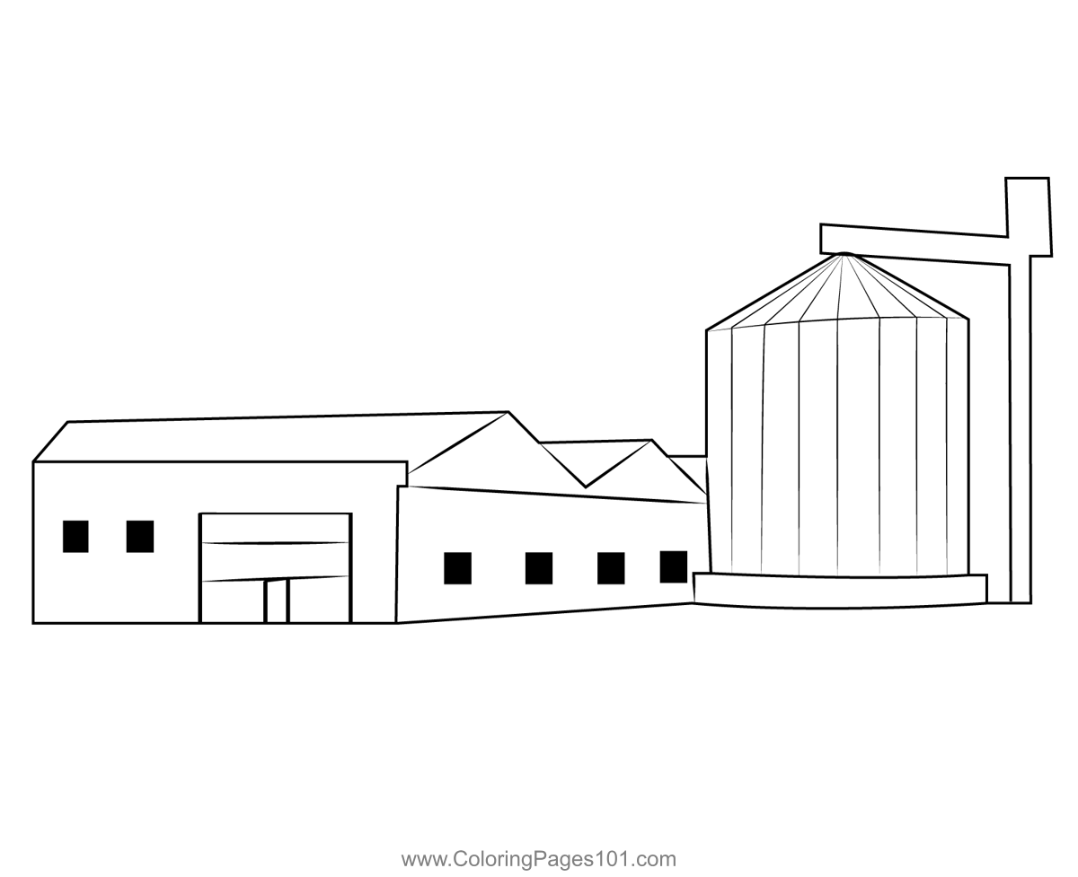 Factory 9 Coloring Page for Kids - Free Factories Printable Coloring ...