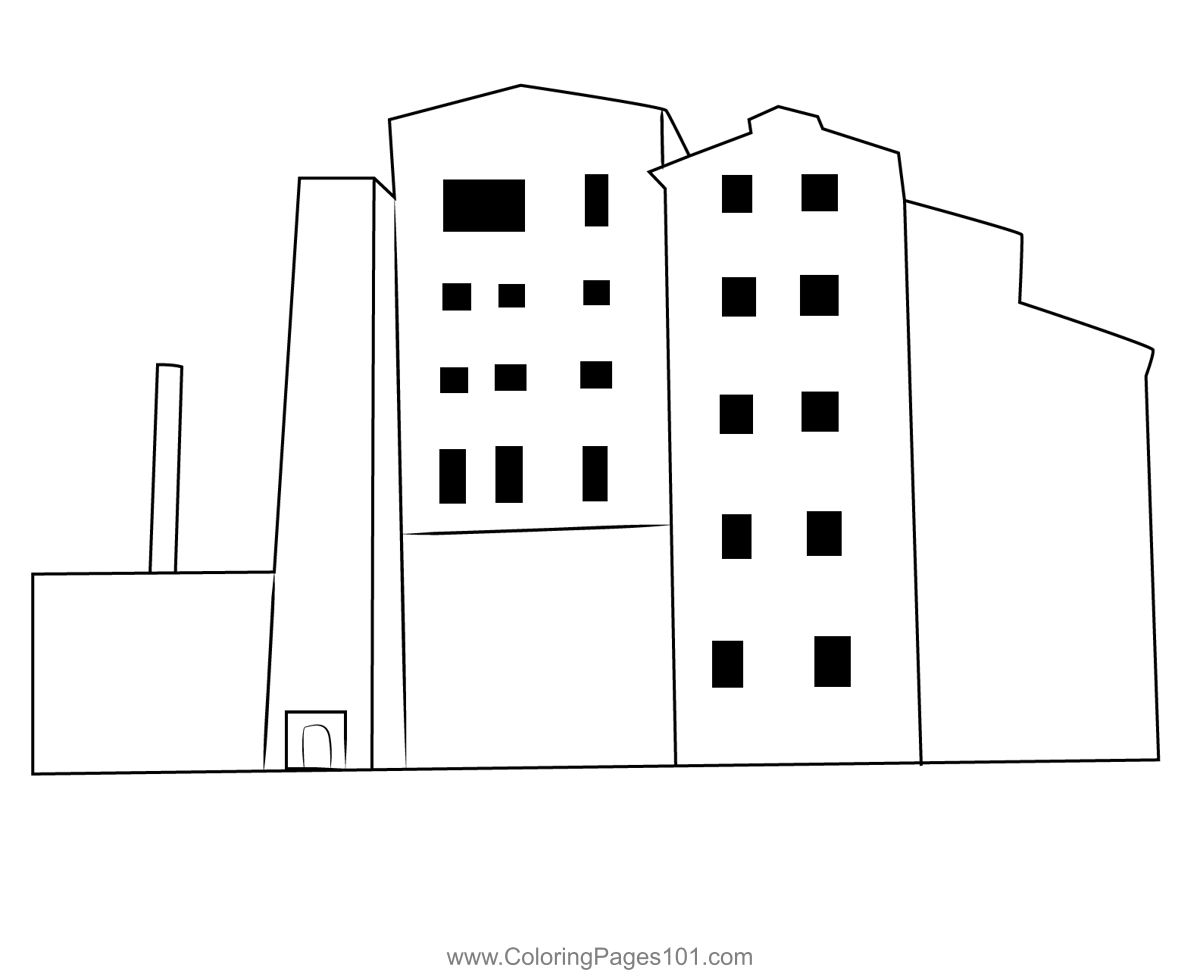 Steel Factory Coloring Page for Kids - Free Factories Printable ...