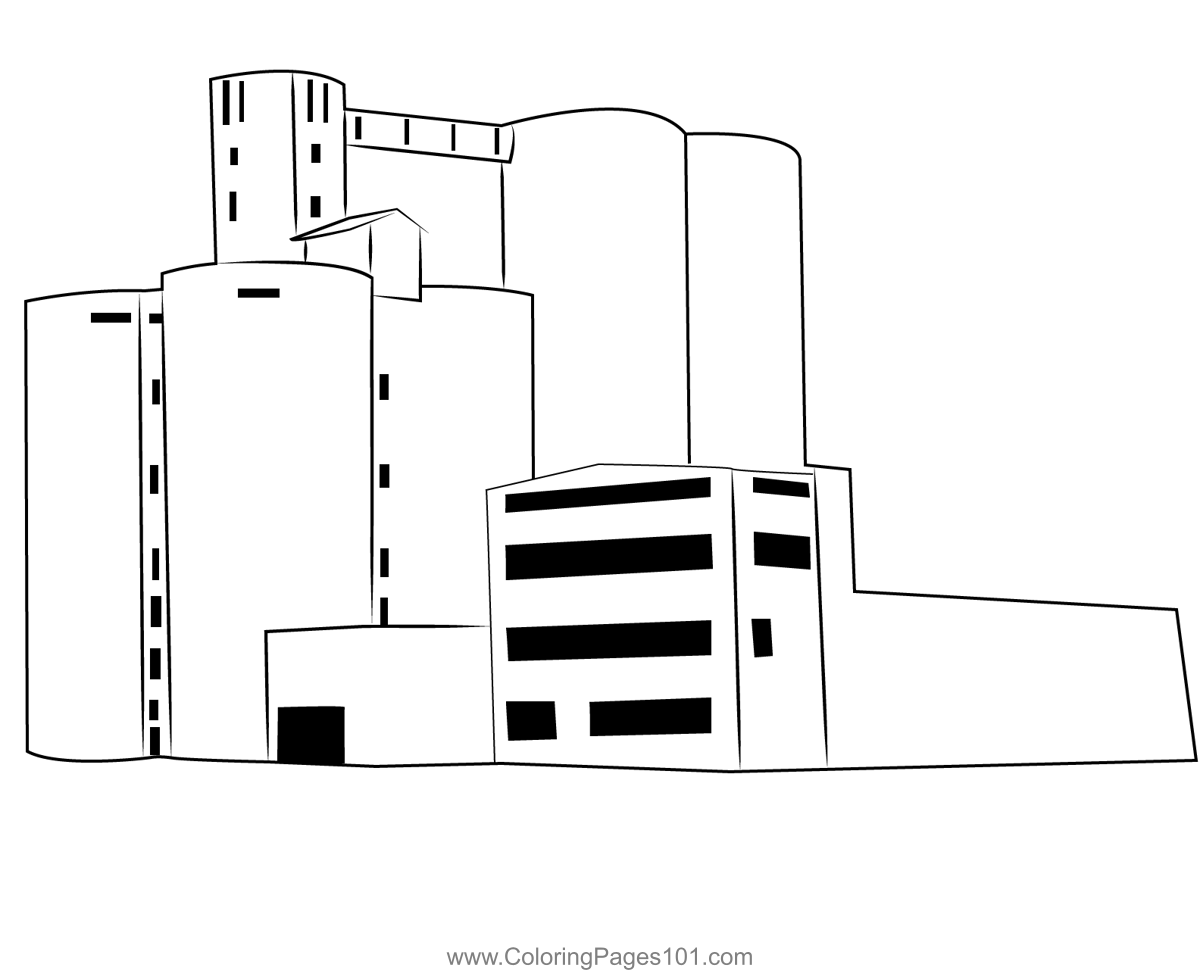 Sugar Factory 2 Coloring Page for Kids - Free Factories Printable ...