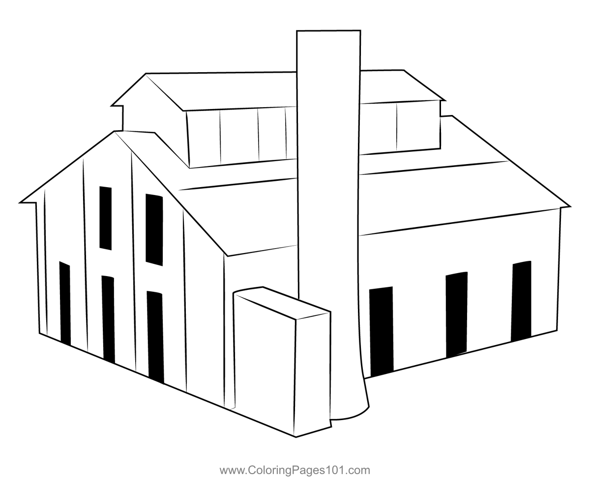 Sugar Factory 3 Coloring Page for Kids - Free Factories Printable ...