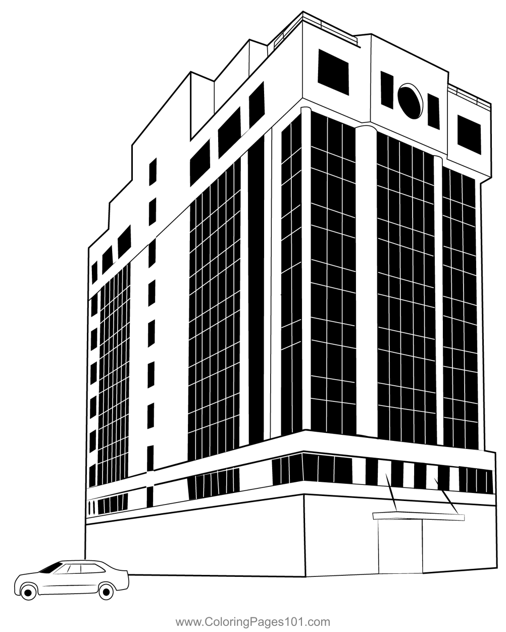 Hospital 4 Coloring Page for Kids - Free Hospitals Printable Coloring ...
