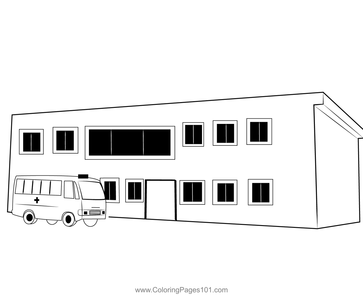 Janaki Hospital Coloring Page for Kids - Free Hospitals Printable ...
