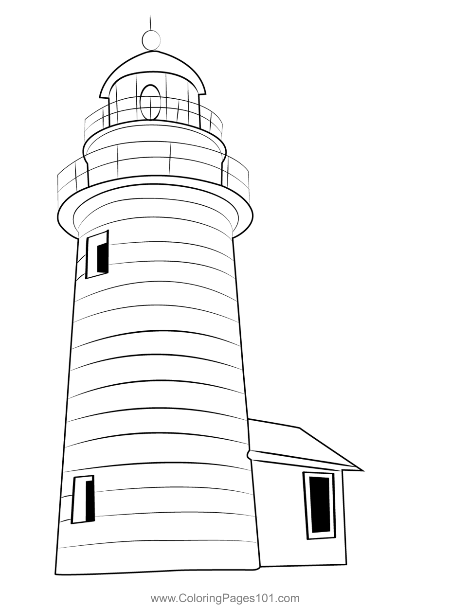 West Quoddy Lighthouse Coloring Page for Kids - Free Lighthouses ...