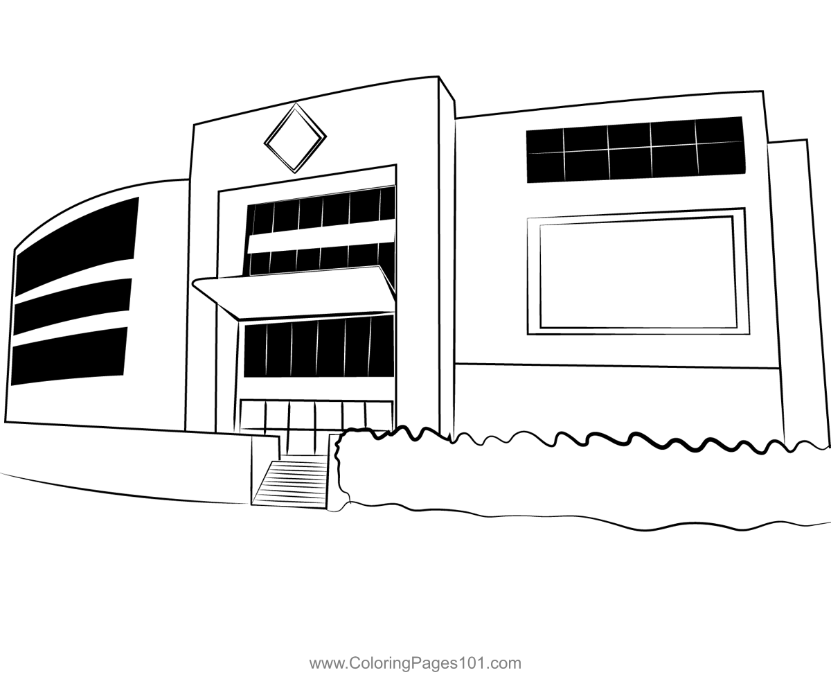 Shopping Mall 14 Coloring Page for Kids - Free Shopping Malls Printable ...