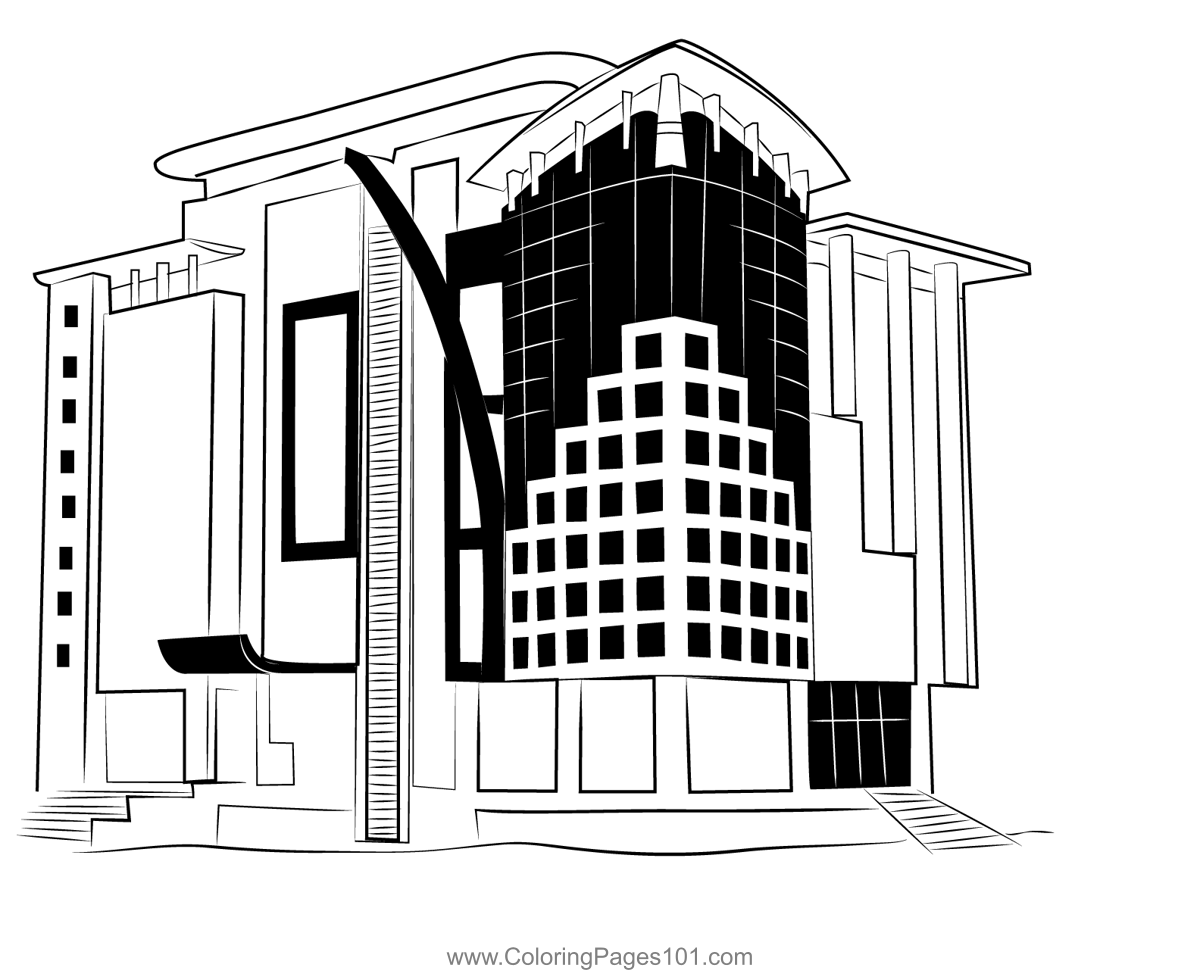 Shopping Mall 3 Coloring Page for Kids - Free Shopping Malls Printable ...