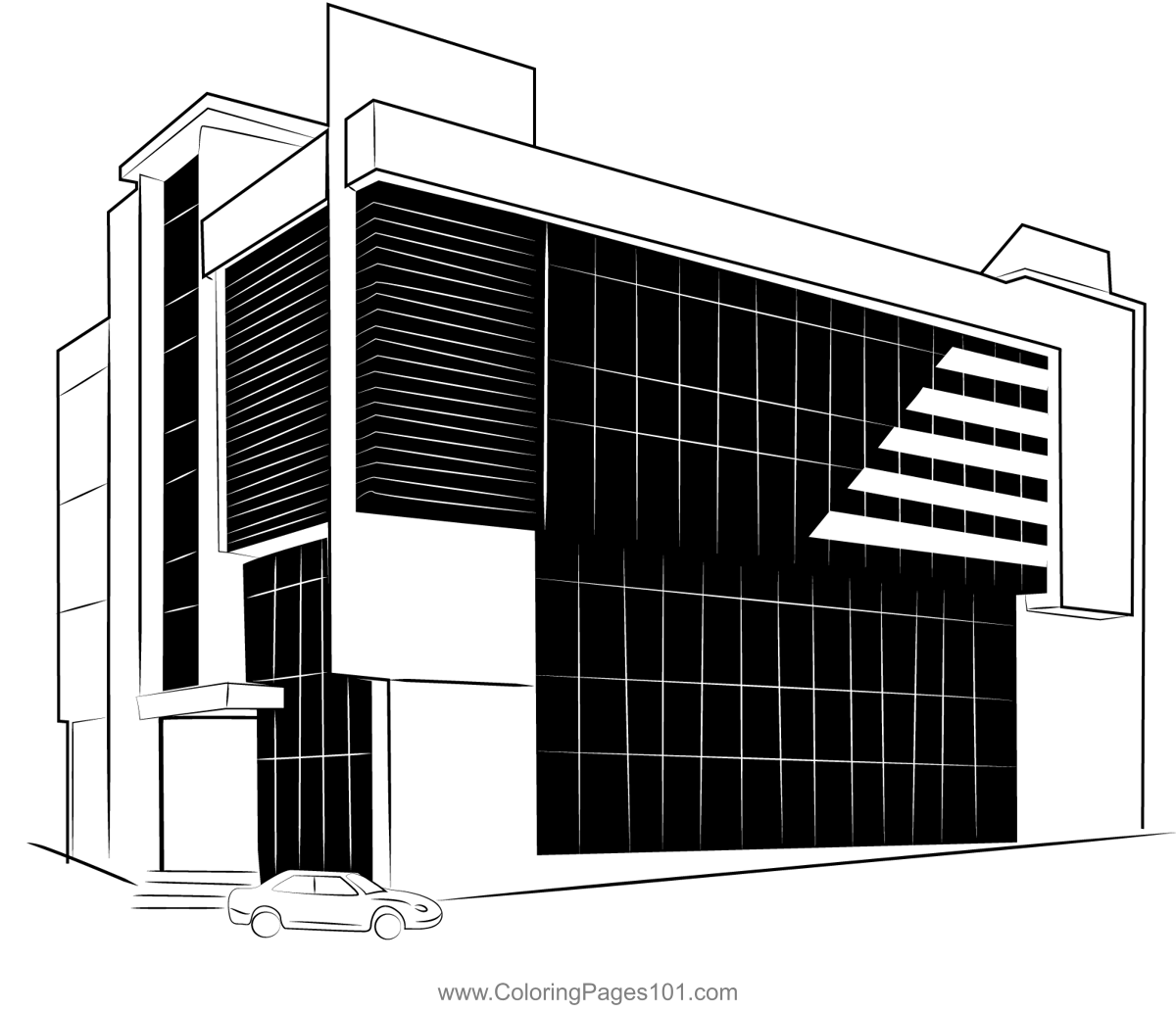 Shopping Mall 4 Coloring Page for Kids - Free Shopping Malls Printable ...