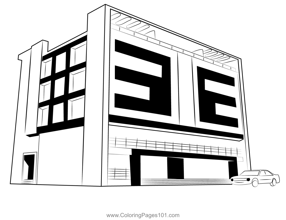 Shopping Mall 7 Coloring Page for Kids - Free Shopping Malls Printable ...