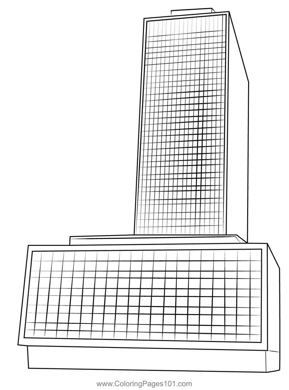 City County Building Coloring Page for Kids - Free Skyscrapers ...