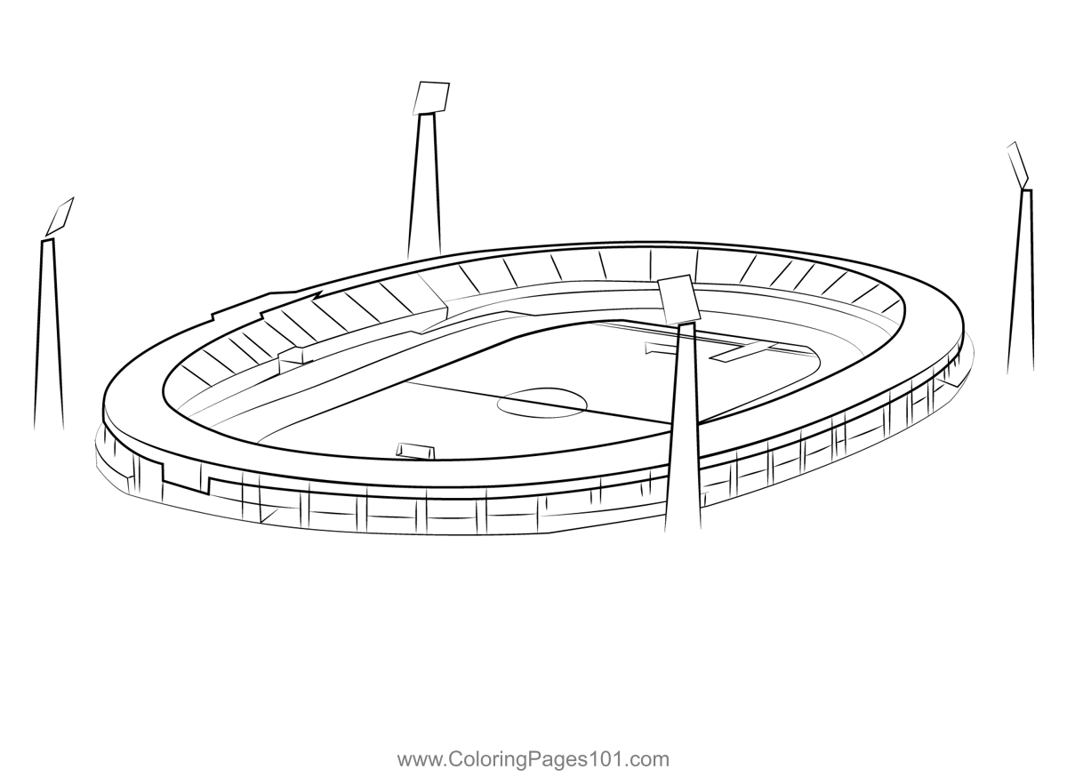 Old Greenpoint Stadium Coloring Page for Kids - Free Stadiums Printable ...
