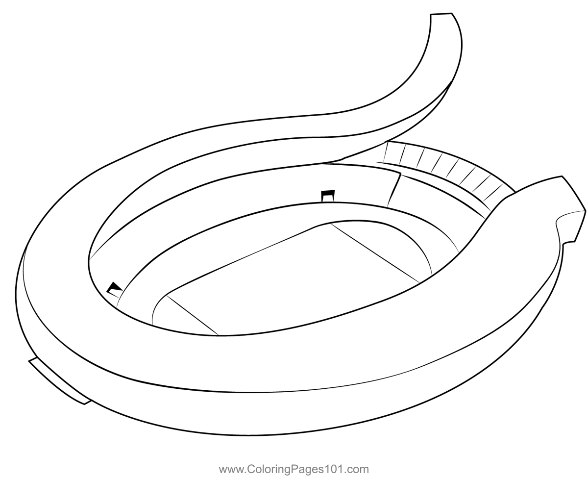 Solar Stadium Coloring Page for Kids - Free Stadiums Printable Coloring ...