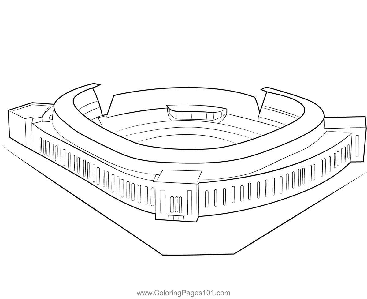 Stadium 3 Coloring Page for Kids - Free Stadiums Printable Coloring ...