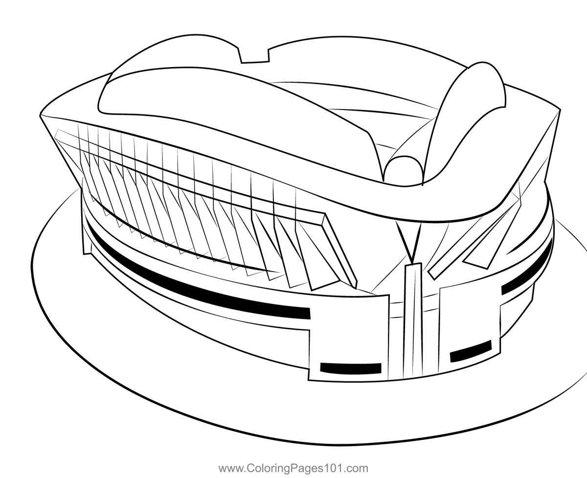 Stadium 5 Coloring Page for Kids - Free Stadiums Printable Coloring ...