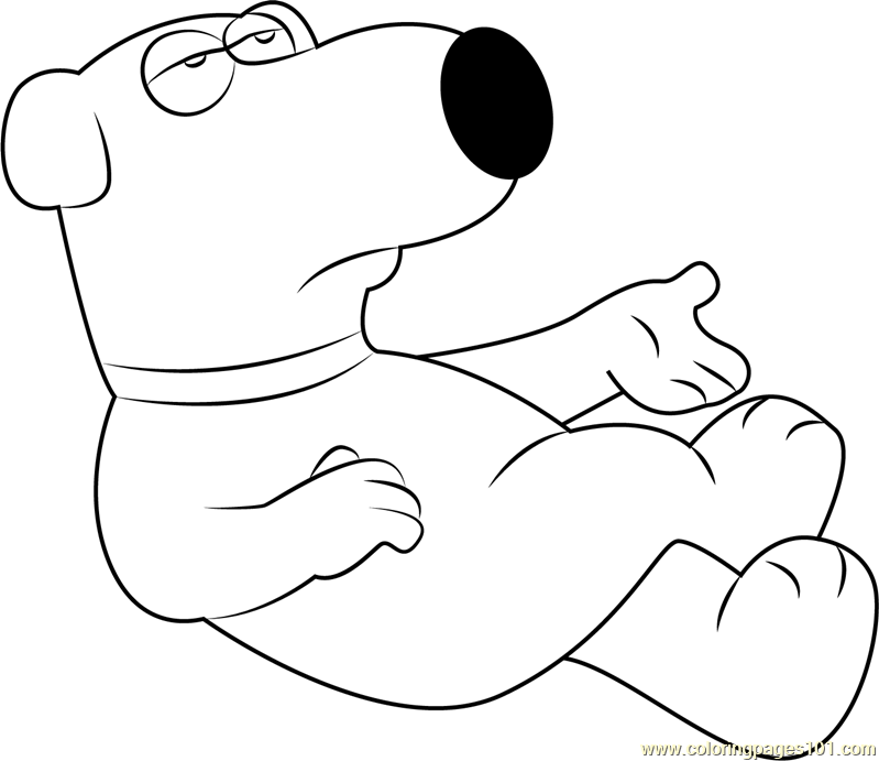 Cute Brian Griffin Coloring Page for Kids - Free Brian Griffin ...