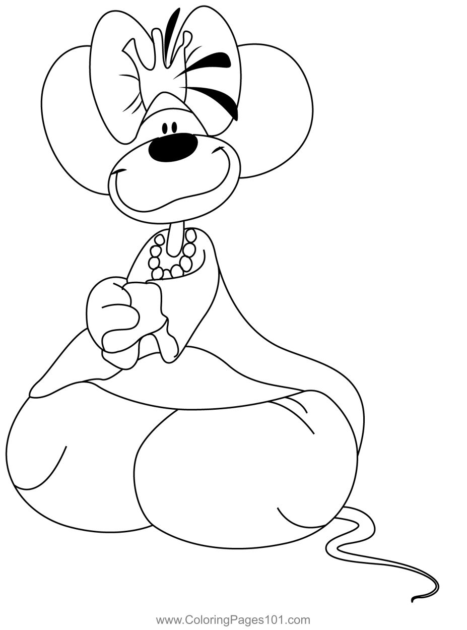 The Diddlina Coloring Page for Kids - Free Diddl Printable Coloring ...