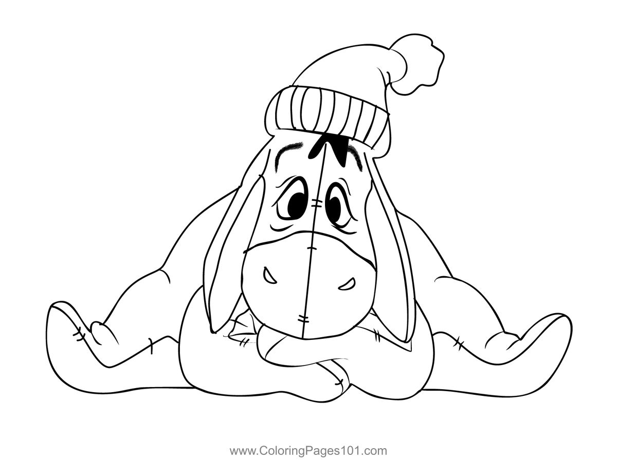 Eeyore 1 Coloring Page for Kids - Free Eeyore Printable Coloring Pages ...