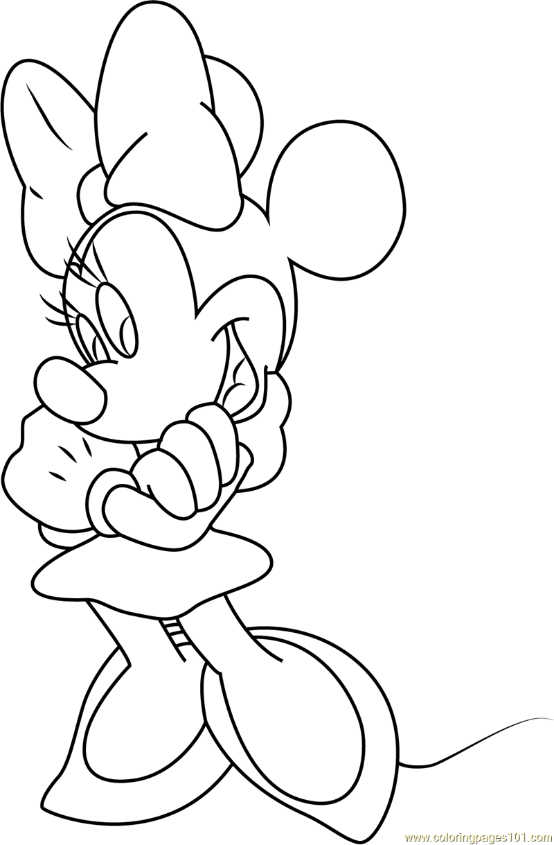 Minerva Mouse Coloring Page for Kids - Free Minnie Mouse Printable ...