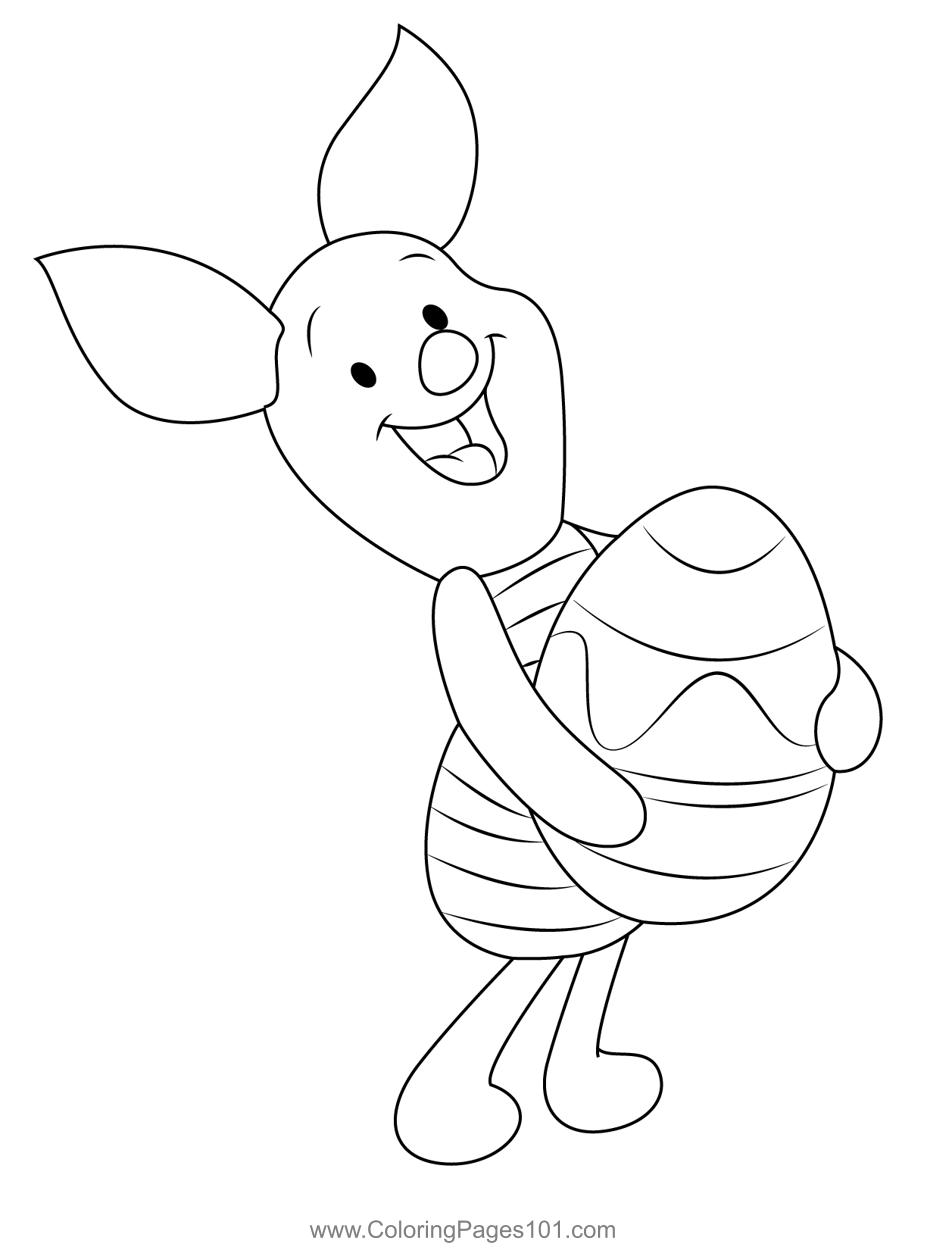Big Egg Coloring Page for Kids - Free Piglet Printable Coloring Pages ...