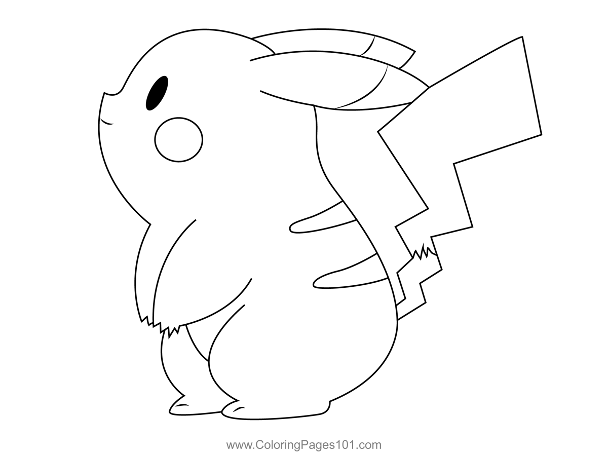 Pikachu Looking Something Coloring Page for Kids - Free Pikachu ...