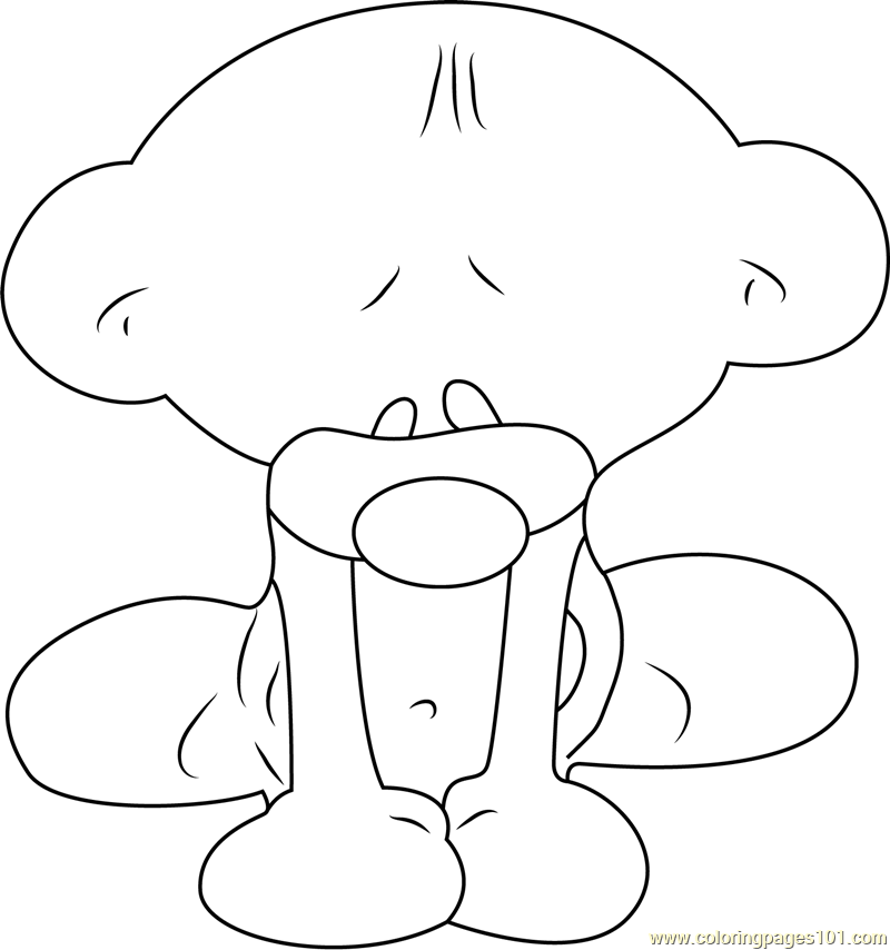 Nervous Pimboli Bear Coloring Page for Kids - Free Pimboli Printable ...