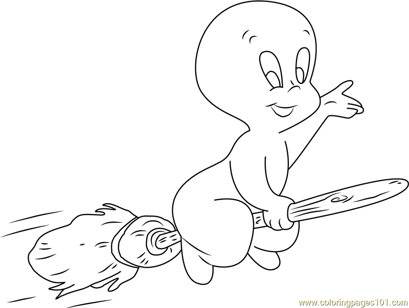 Casper the Friendly Ghost Coloring Page for Kids - Free Casper ... Casper the Friendly Ghost Coloring Page for Kids - Free Casper ...