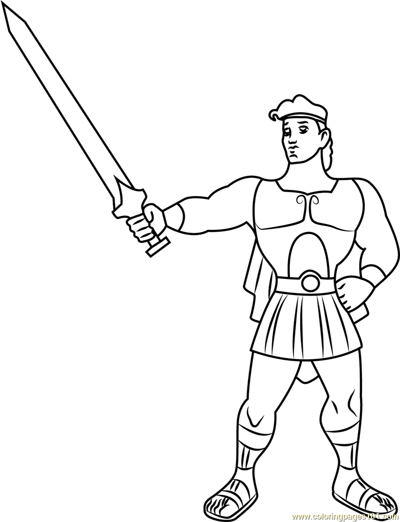 Sword fighting coloring pages