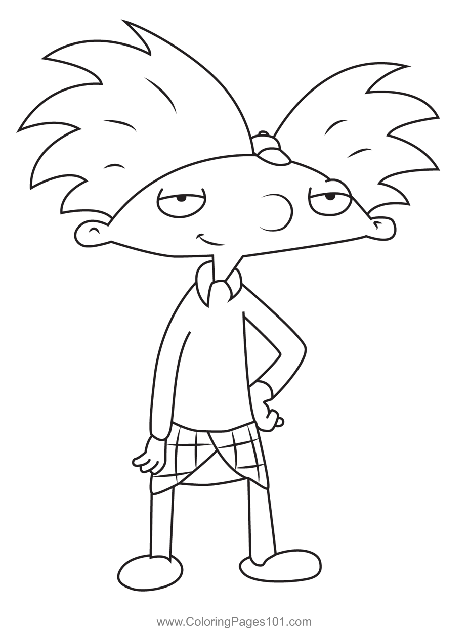 Arnold Shortman Hey Arnold! Coloring Page for Kids - Free Hey Arnold ...