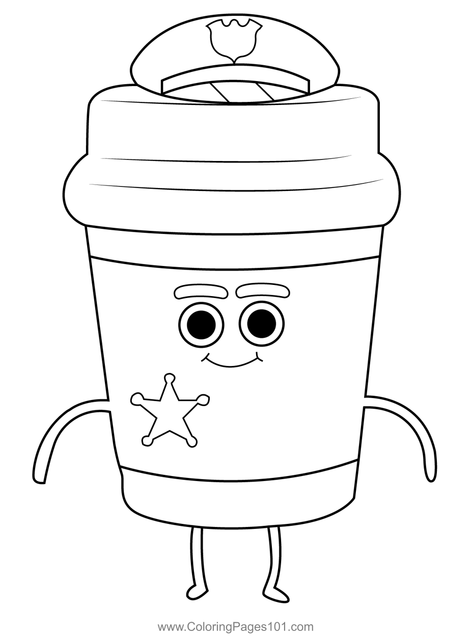 Coffee Cop The Amazing World of Gumball Coloring Page for Kids - Free ...