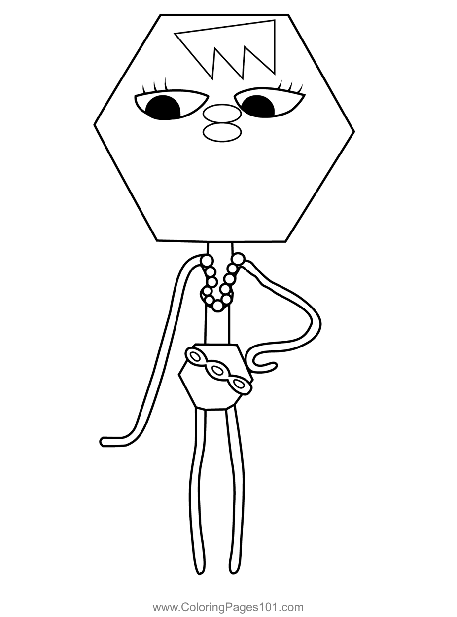 Hexagon lady The Amazing World of Gumball Coloring Page for Kids - Free ...