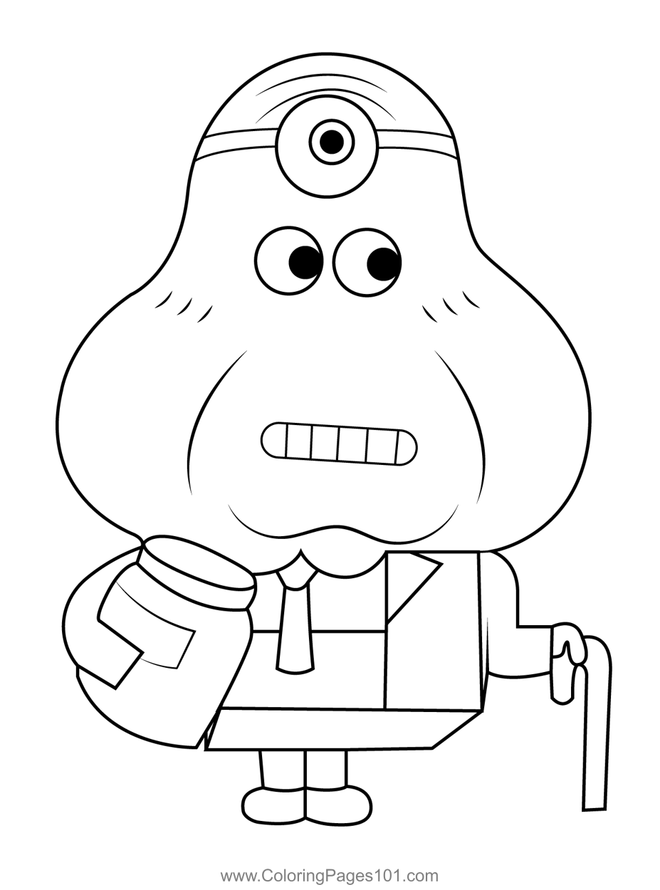 Old doctor The Amazing World of Gumball Coloring Page for Kids - Free ...