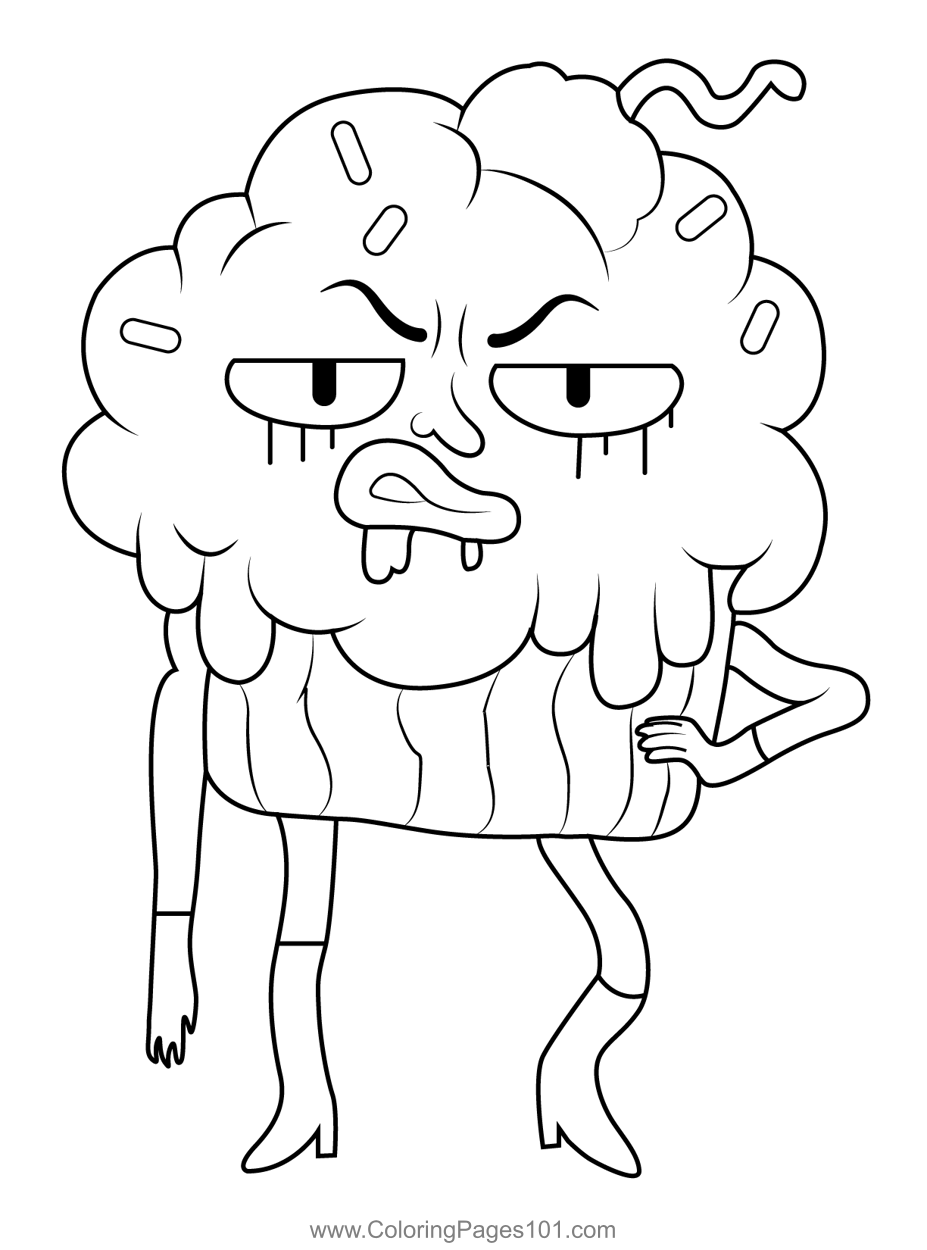 Rotten cupcake The Amazing World of Gumball Coloring Page for Kids ...