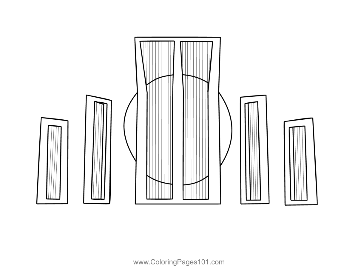 Central Shahid Minar Symbol Of Bengali Nationalism Coloring Page For