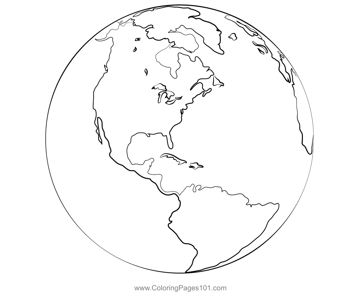Earth Coloring Page for Kids - Free Planets Printable Coloring Pages ...