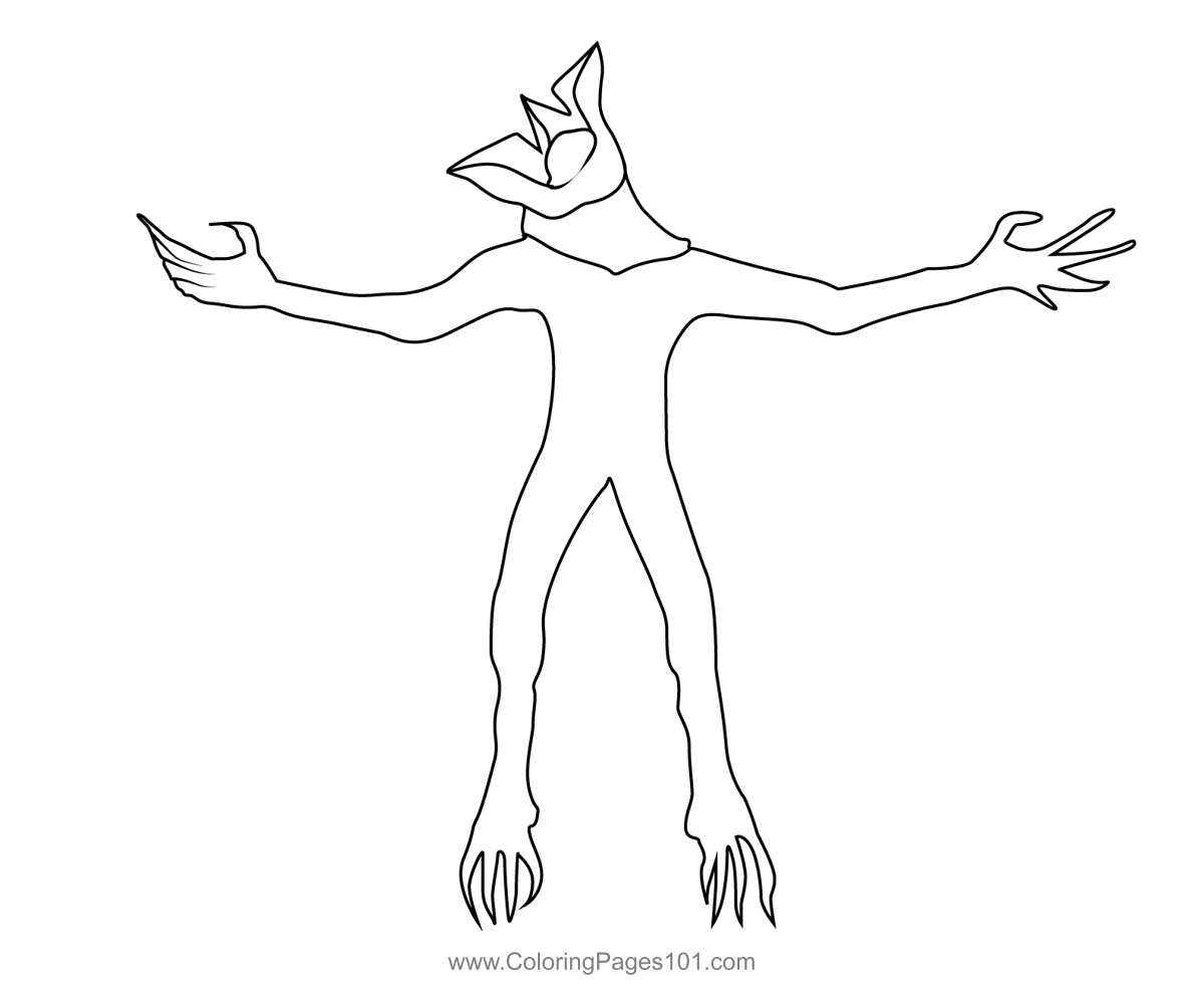 Hospital Monster Stranger Things Coloring Page for Kids - Free Stranger ...