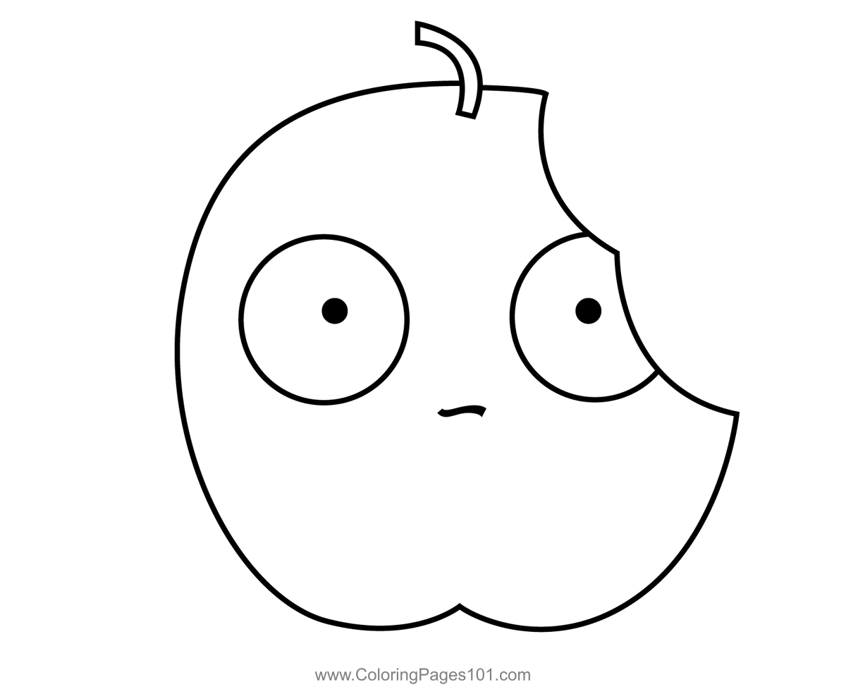 Apple Bite Coloring Bitten White Clipart Drawing Pages Template Apples ...