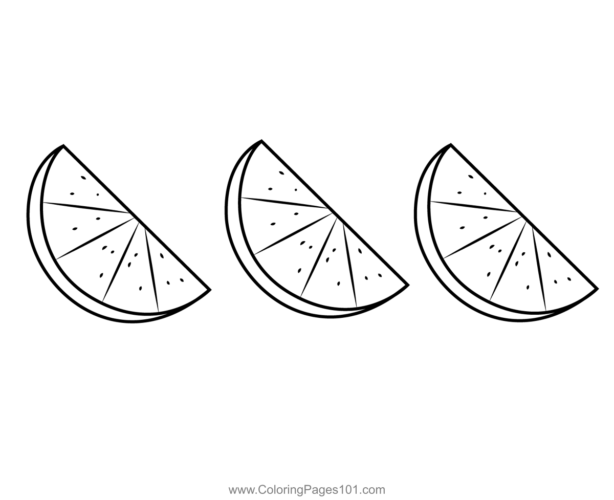 Lemon Slice Coloring Page