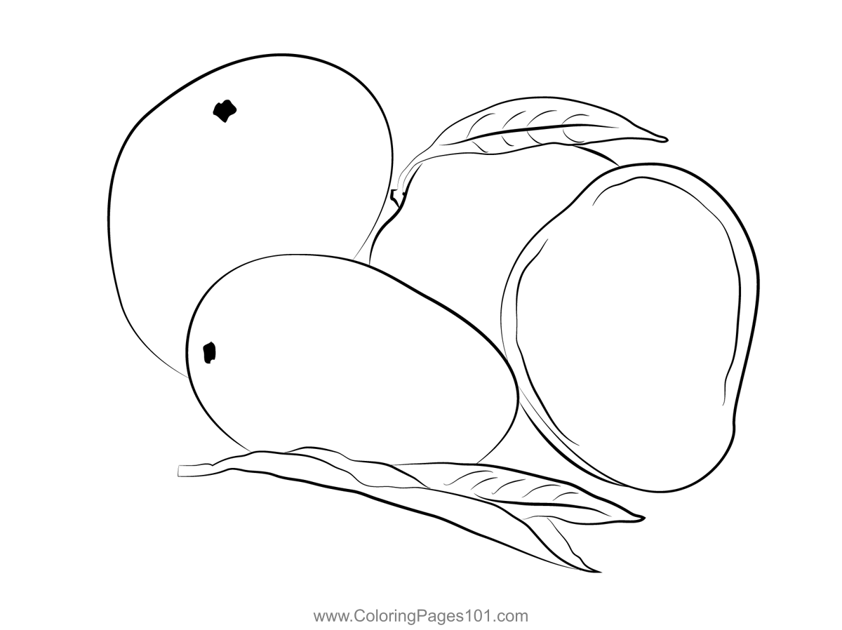 Mango Coloring Page