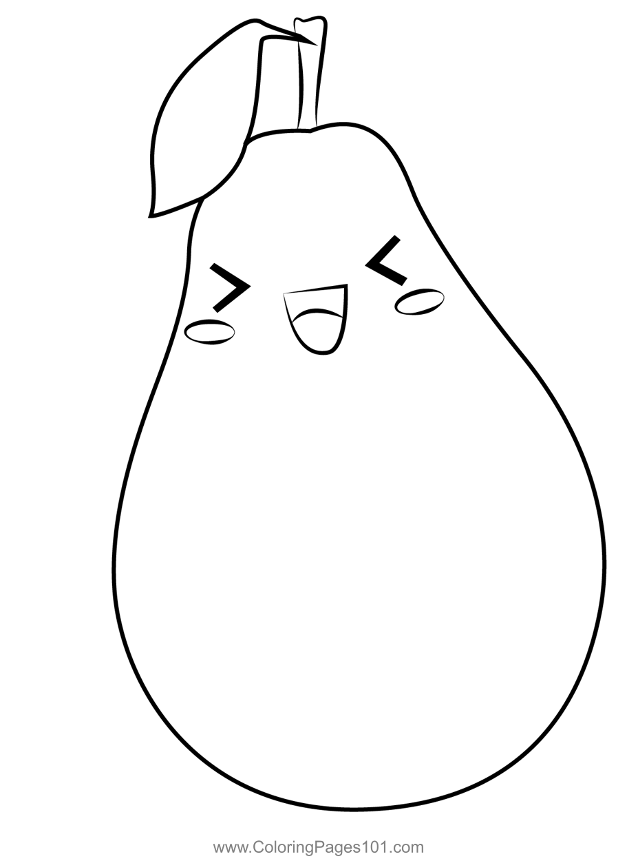 Pear Coloring Page