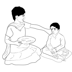 Bhaubeej Coloring Page for Kids - Free Bhai Dooj Printable Coloring ...