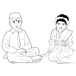 Bhaubij Coloring Page for Kids - Free Bhai Dooj Printable Coloring ...
